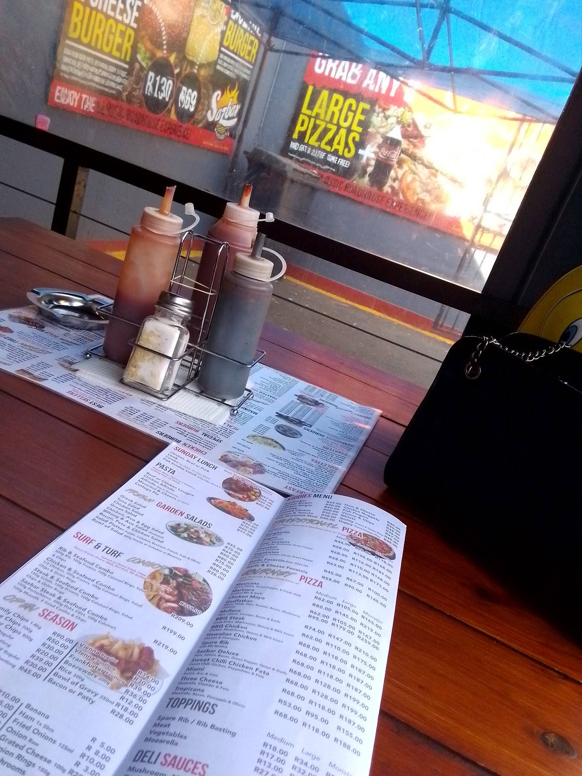 Menu at Sazbar Roadhouse Brakpan, Brakpan