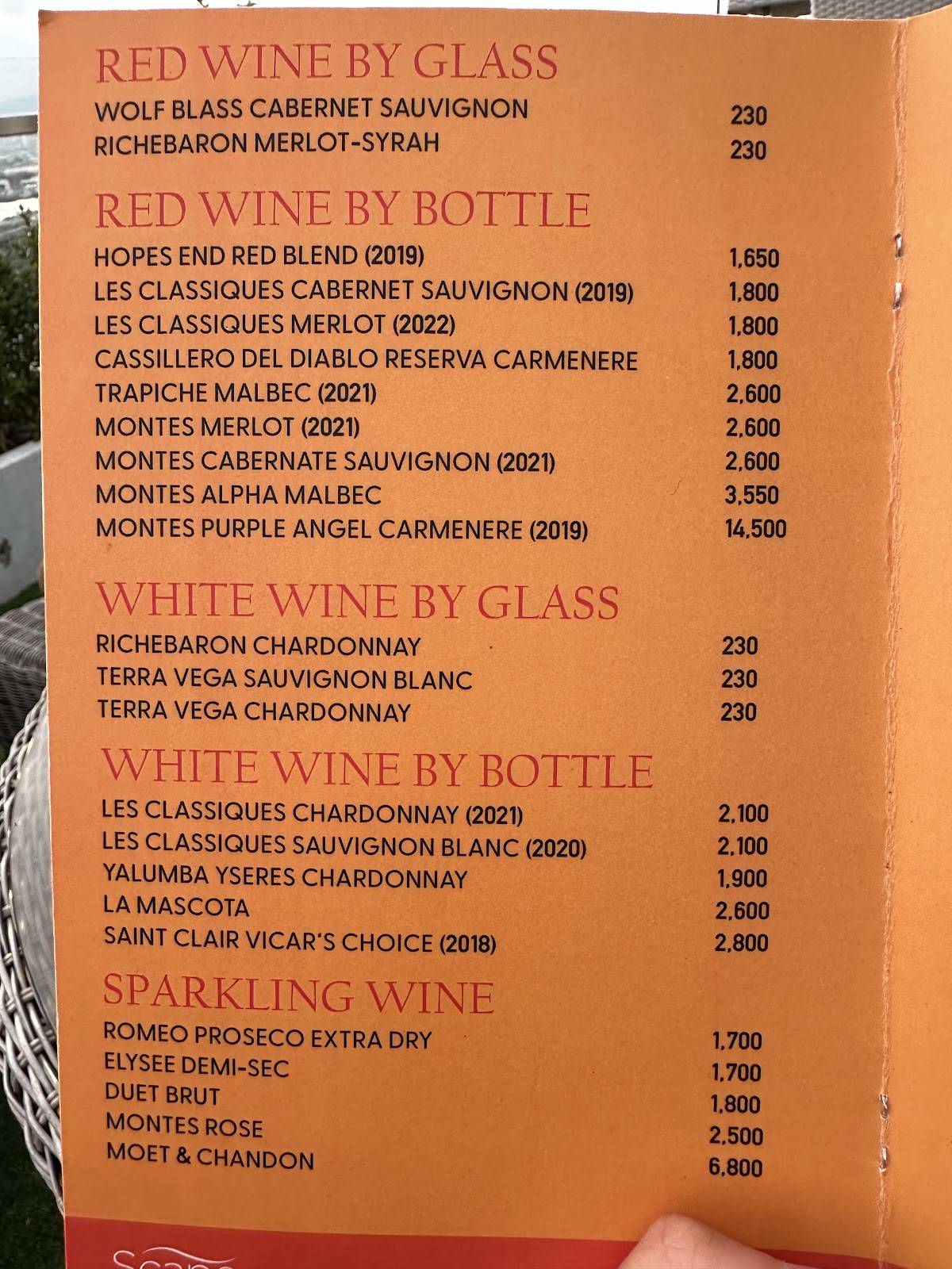 Menu at Scape Skydeck pizzeria, Lapu-Lapu City