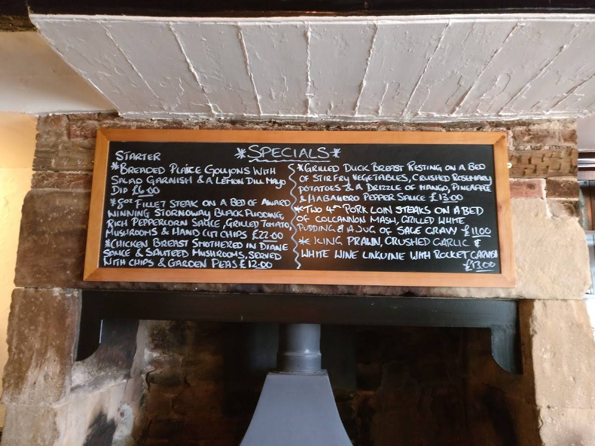 Menu at The King's Arms pub & bar, Whitley Bay