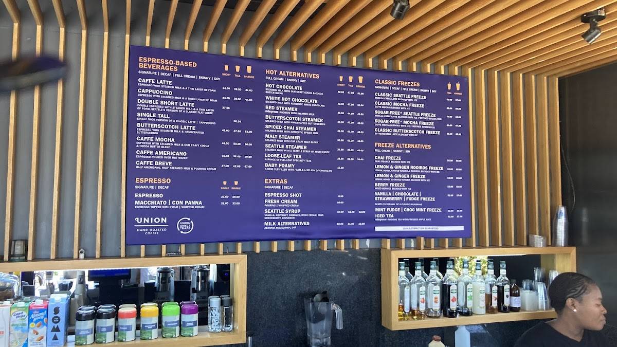 Menu at Seattle Coffee Company, Harrismith