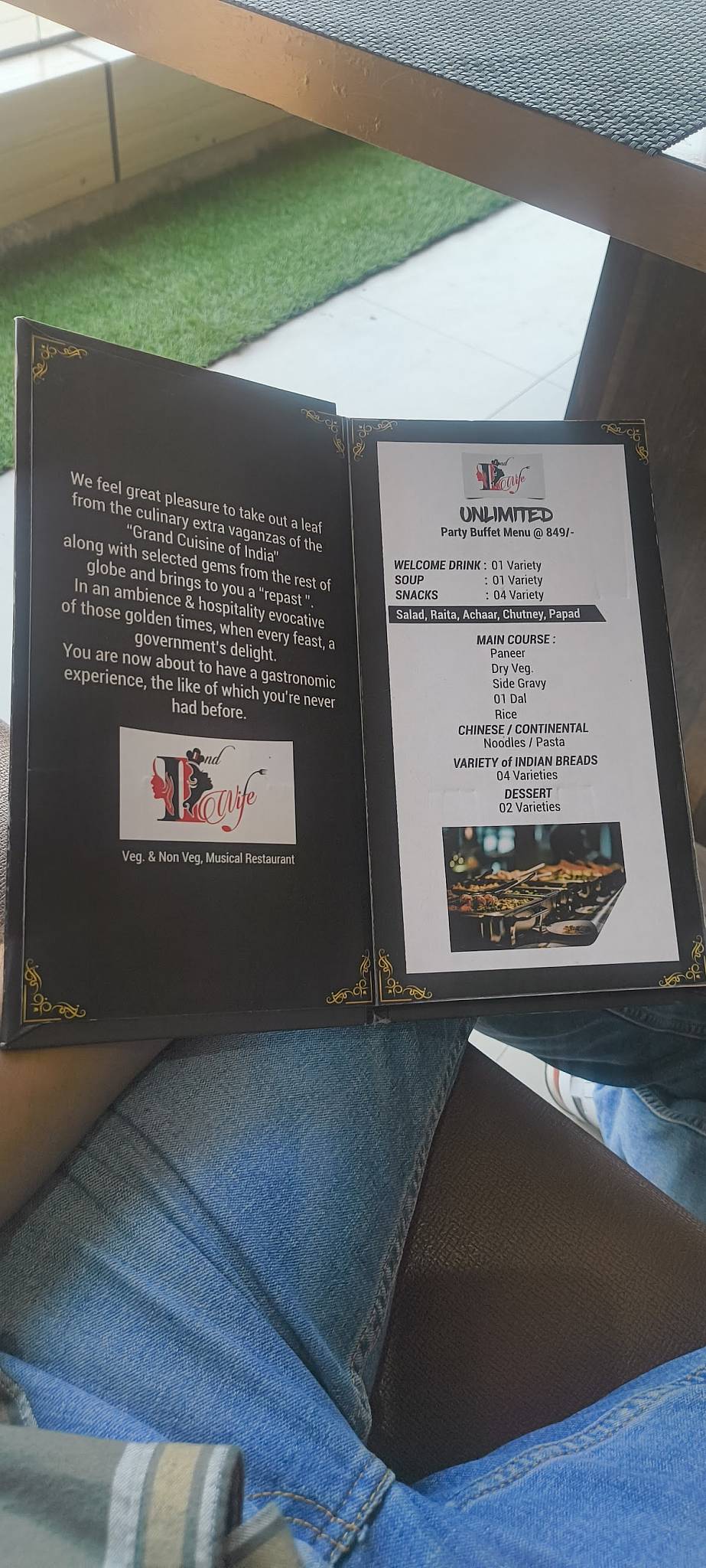 Menu at Second wife restaurant 2.O, Gonda