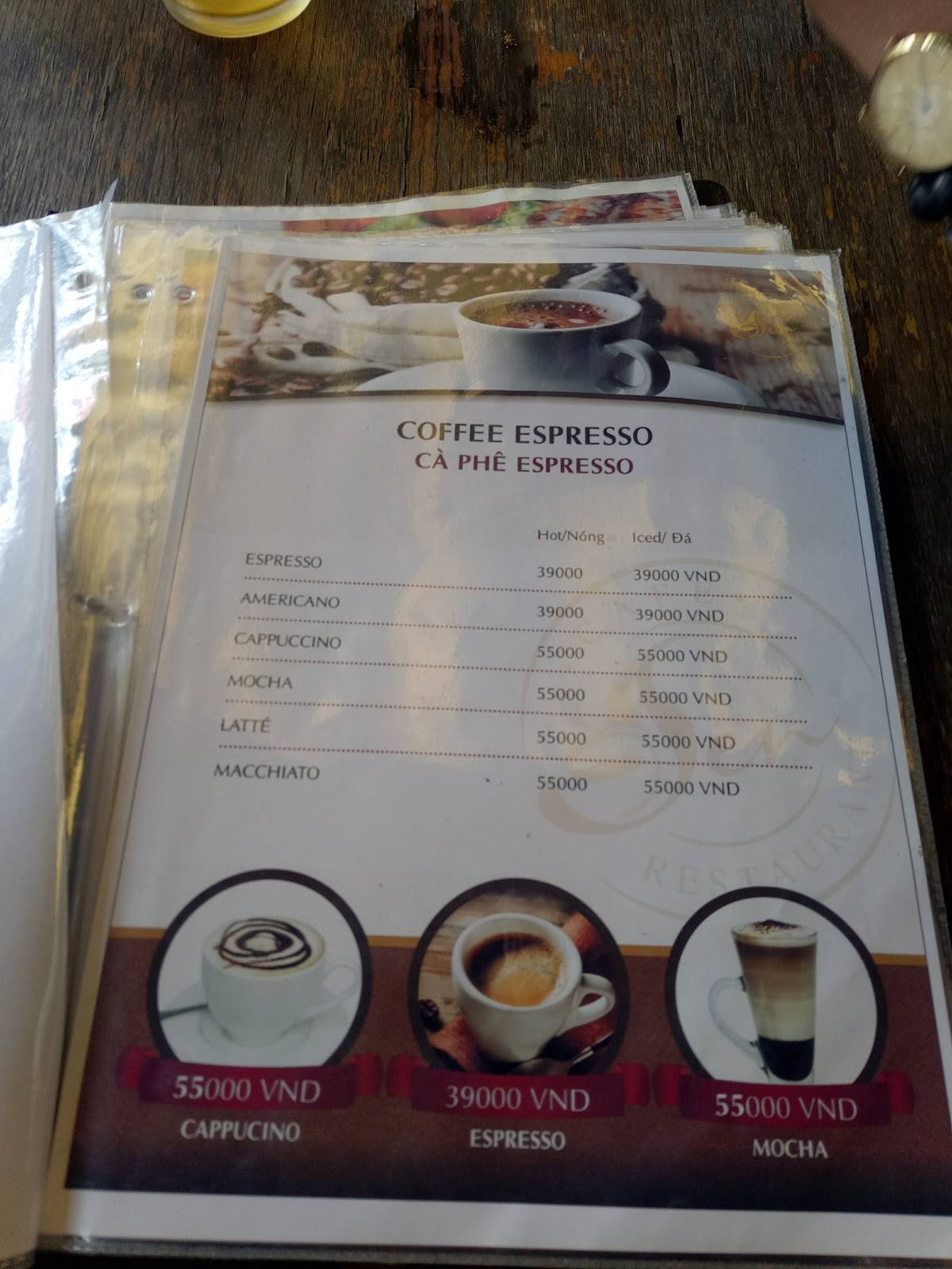 Menu at Sen Cafe & Restaurant, Ho Chi Minh City, 52 Đ. Trần Não