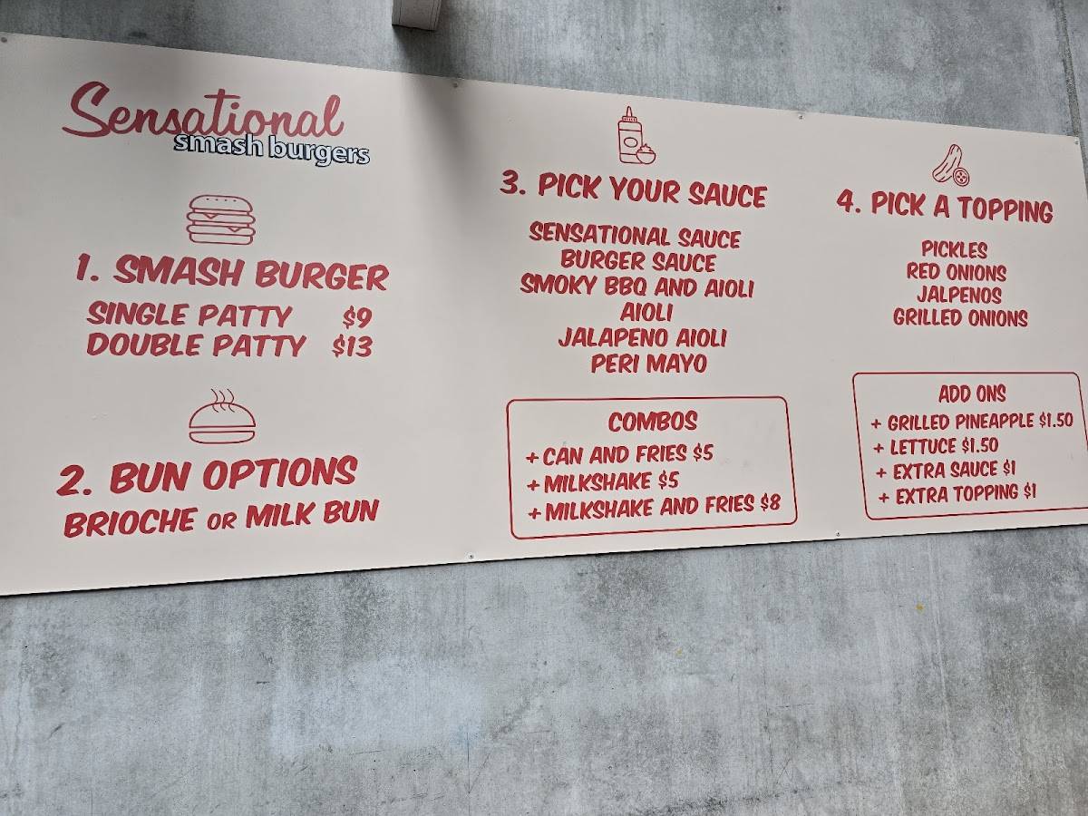 Menu at Sensational Chicken Mount St restaurant, Auckland, 11a Mount St