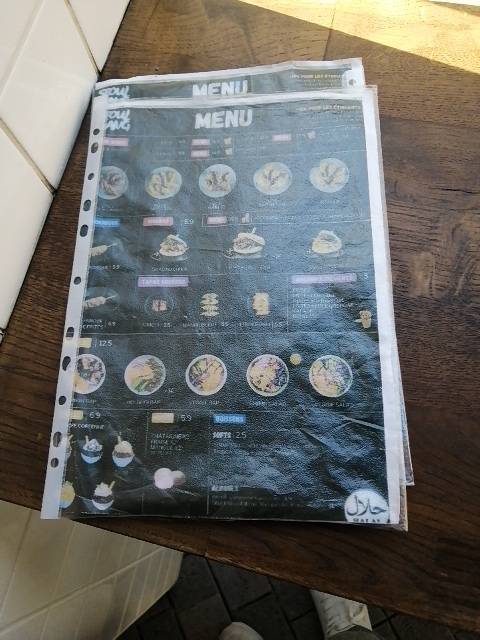 Menu at Seoul Gang restaurant, Le Kremlin-Bicêtre