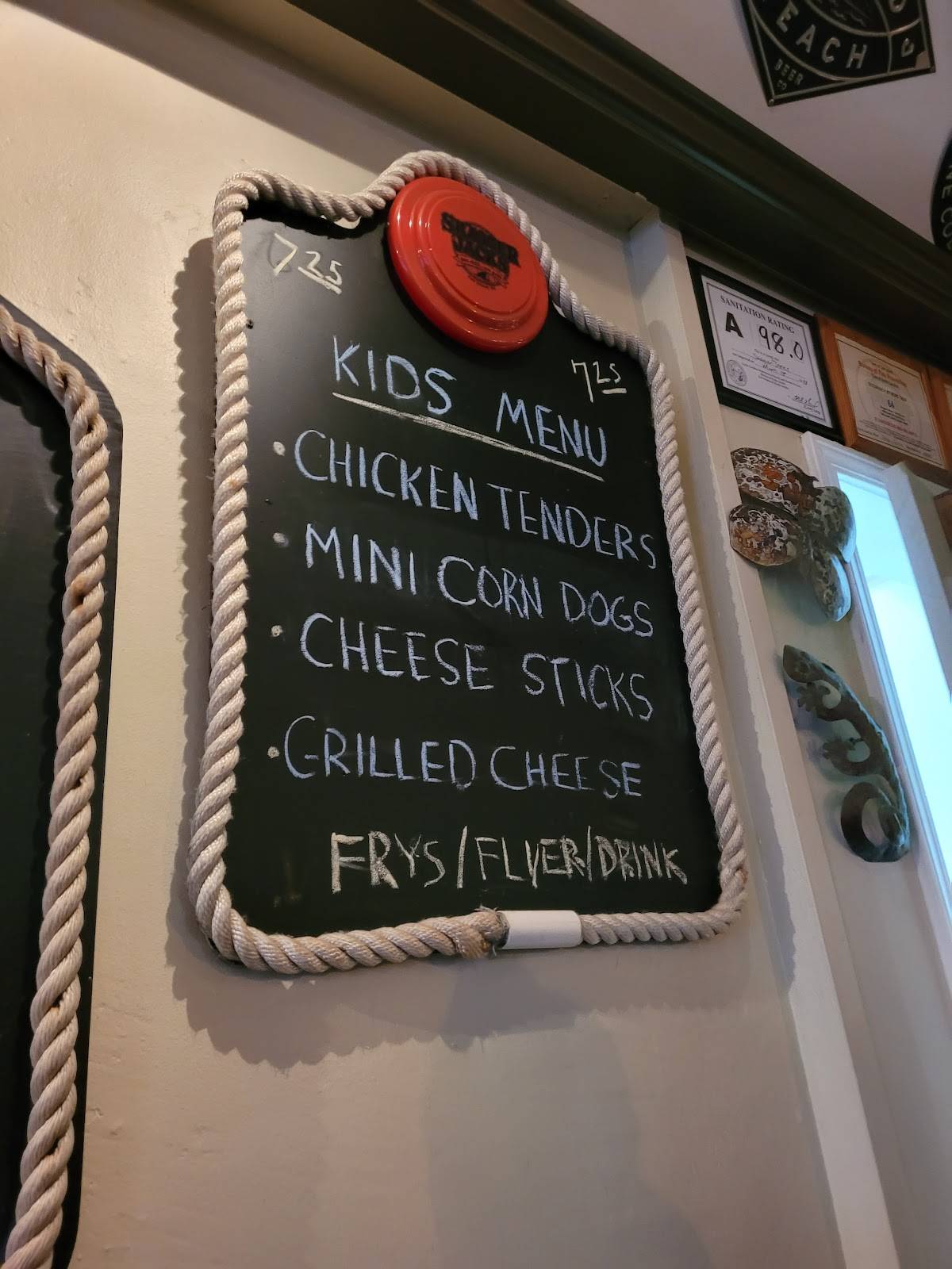 Menu at Shagger Jacks restaurant, Oak Island