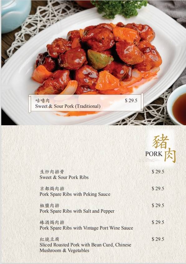 Menu at Shark Fin Inn restaurant, Melbourne, 50 Little Bourke St