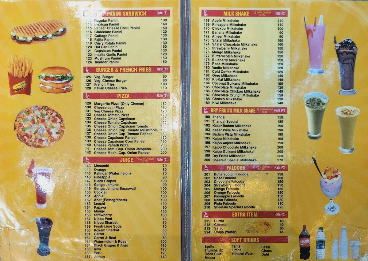 Menu at Sheetala Fast Food, Navi Mumbai, Shop No-19