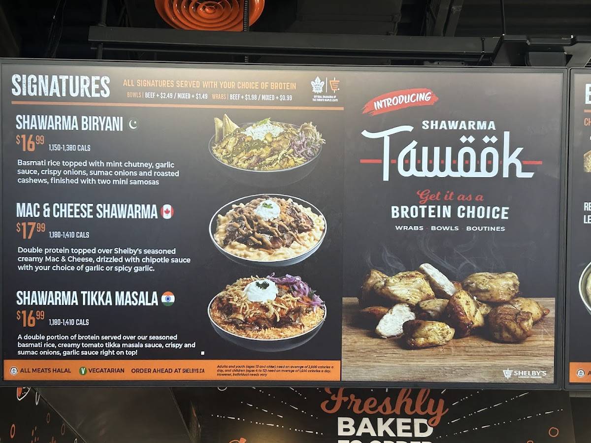 Menu at Shelby's Legendary Shawarma - Richmond Hill restaurant ...