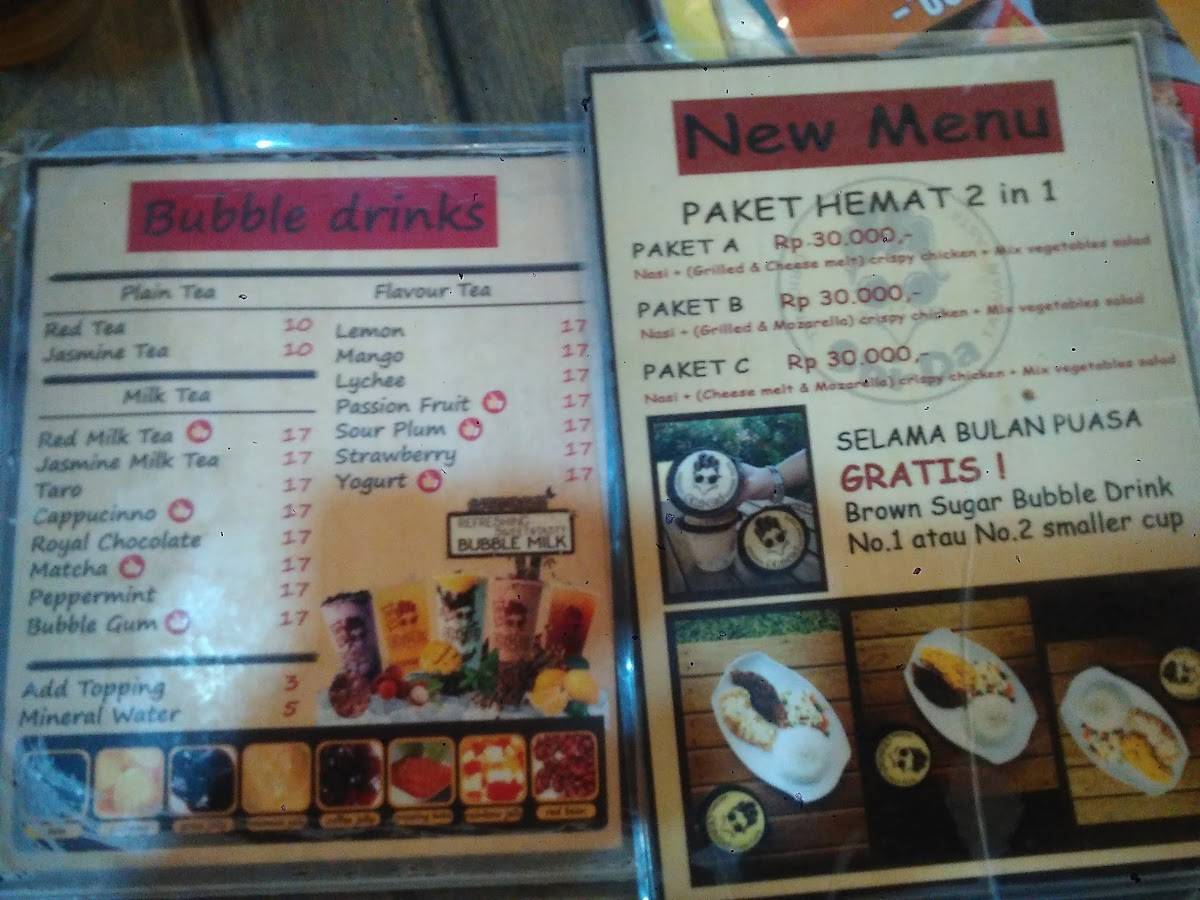 Menu at Shi-Da restaurant, Palembang