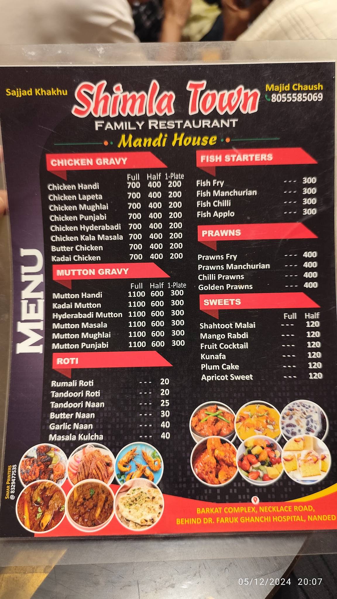 Menu at Shimla Town - Mandi House & Family Restaurant, Nanded-Waghala