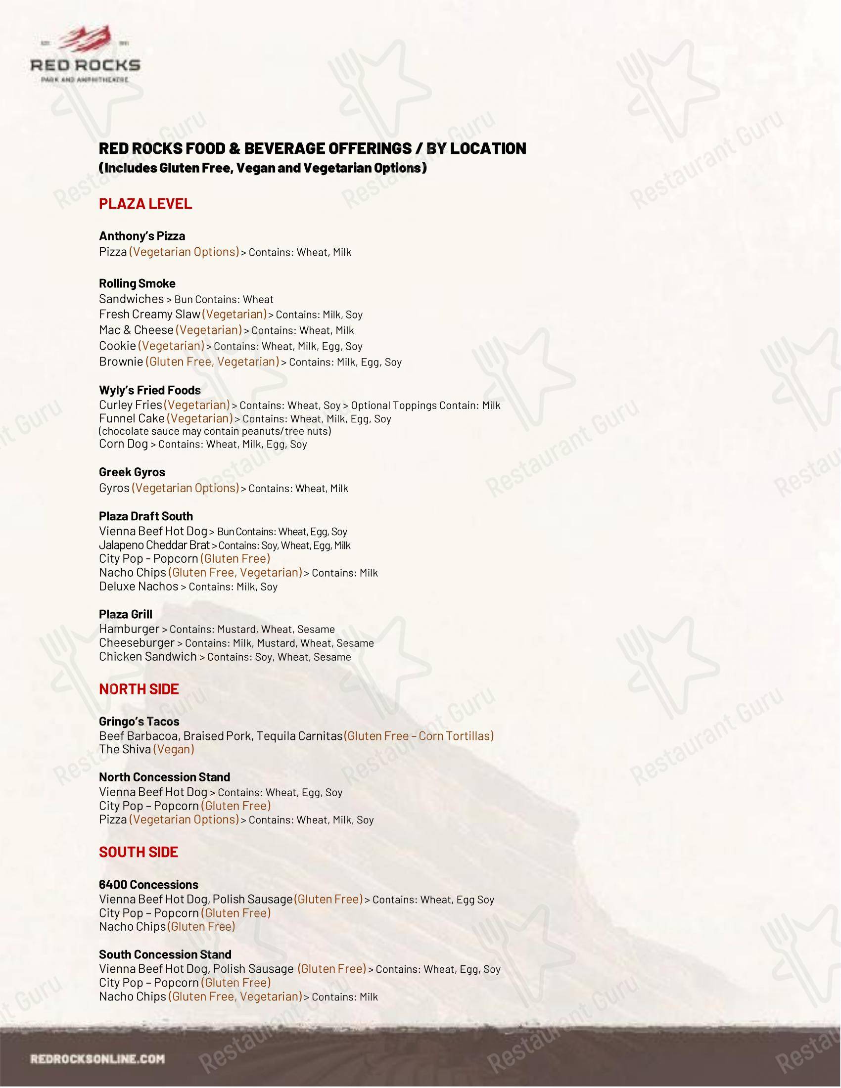 Menu at Ship Rock Grille pub & bar, Morrison