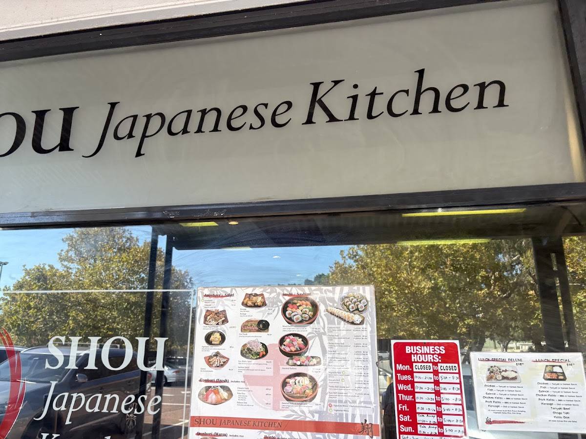 Menu at Shou Japanese Kitchen restaurant, Greenwood