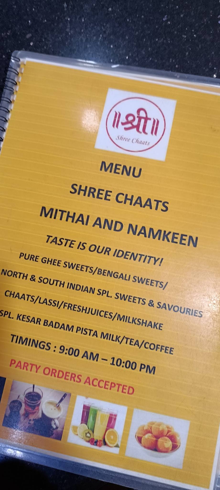 Menu at Shree Chaats Mithai And Namkeen, Chennai, No.5