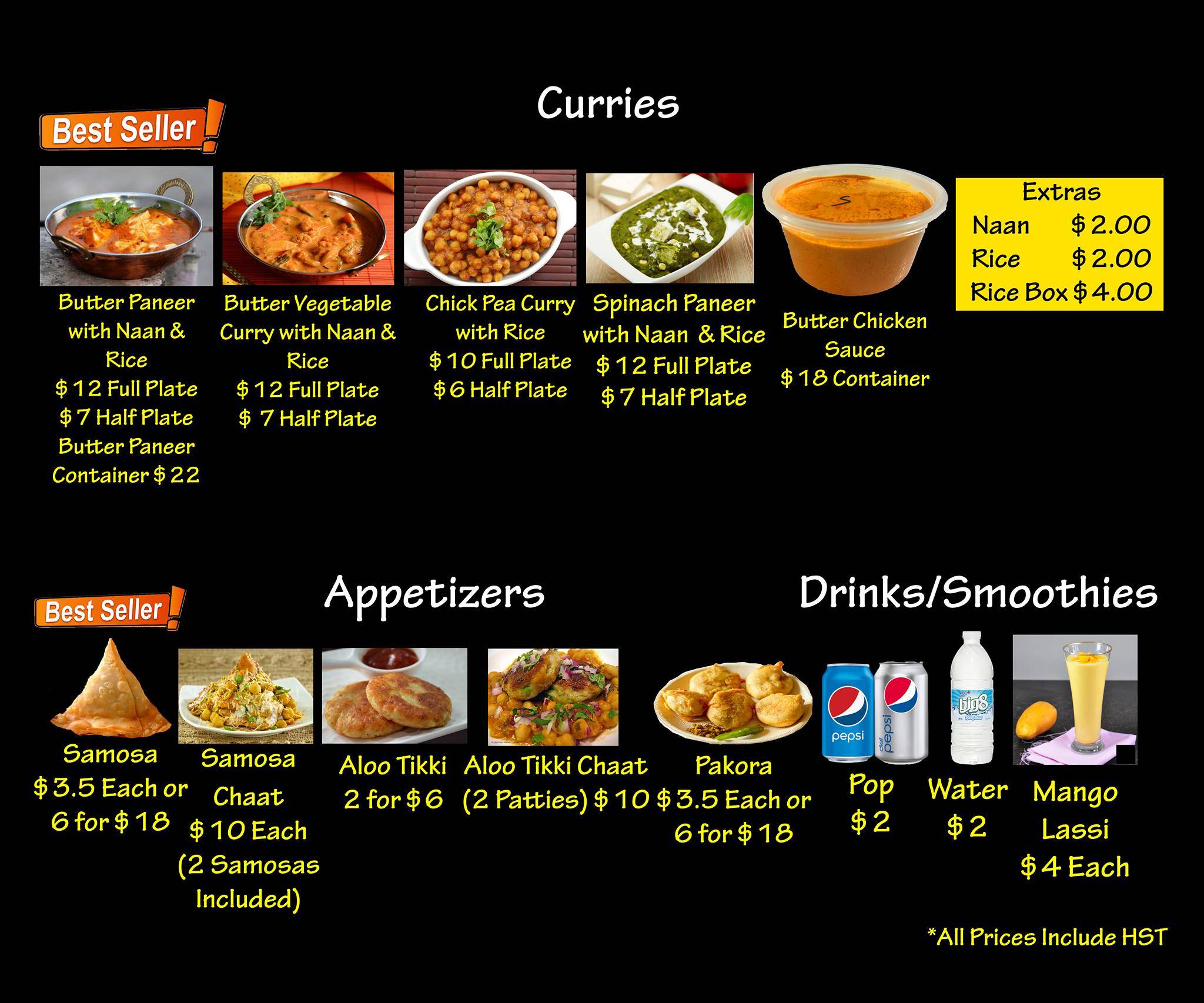 Menu at Shree Curry Place restaurant, New Glasgow