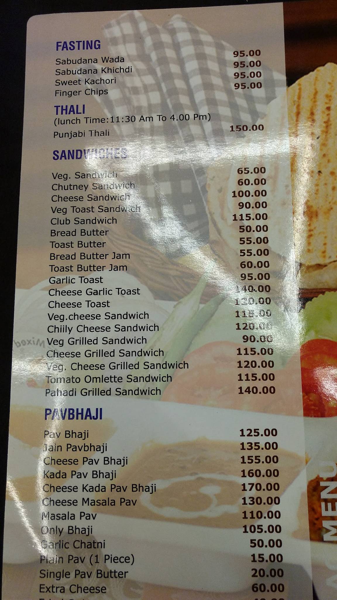 Menu at Shubh Sagar Restaurant, Thane, Shop No-1 to5