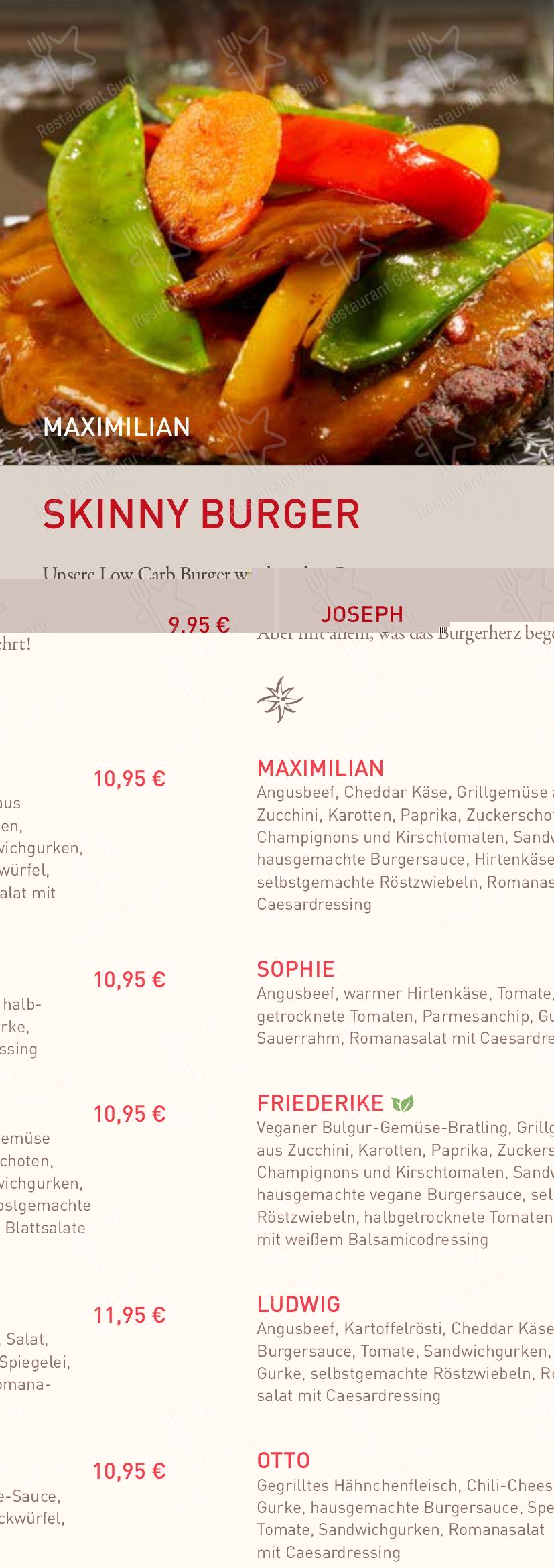 Speisekarte von Sissi und Franz restaurant, Hamm