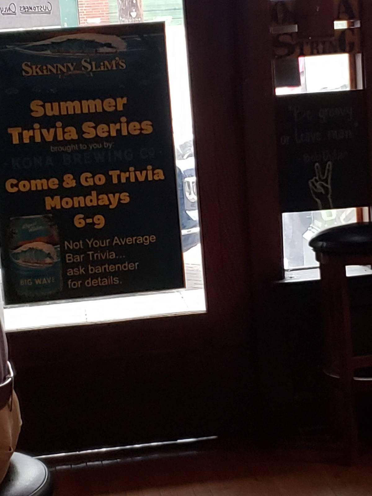 Menu at Skinny Slim's Public House, Springfield