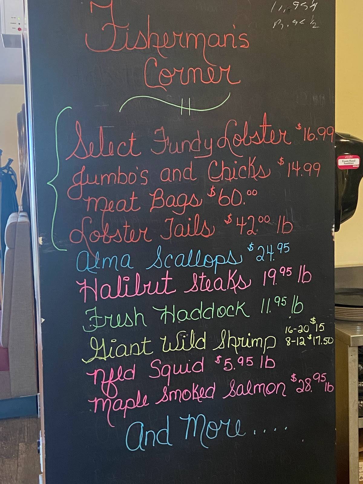 Menu at Skipper Jack's Maritime Restaurant, Moncton