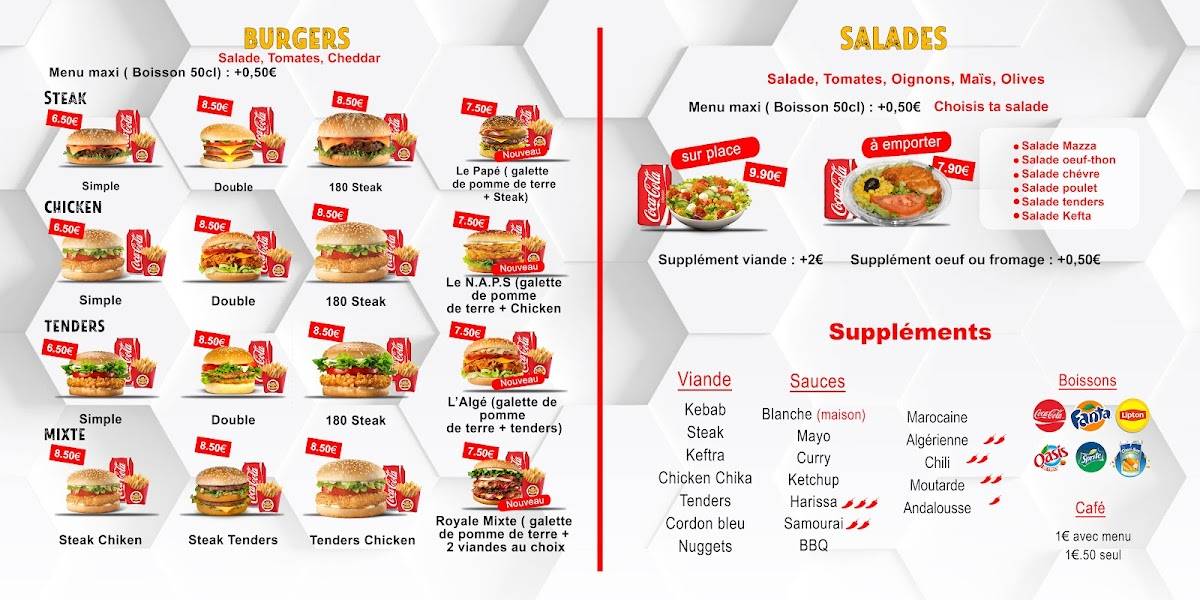 Menu au Snack Le Theatre restaurant, Miramas