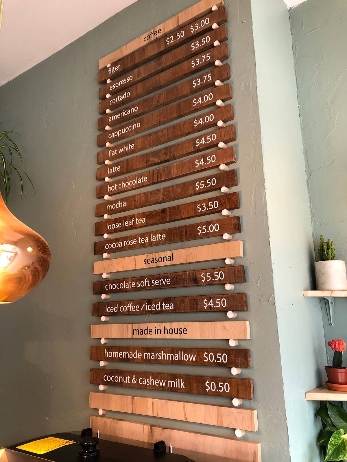 Menu at Soul Chocolate restaurant, Toronto, 20 Wagstaff Dr Unit C