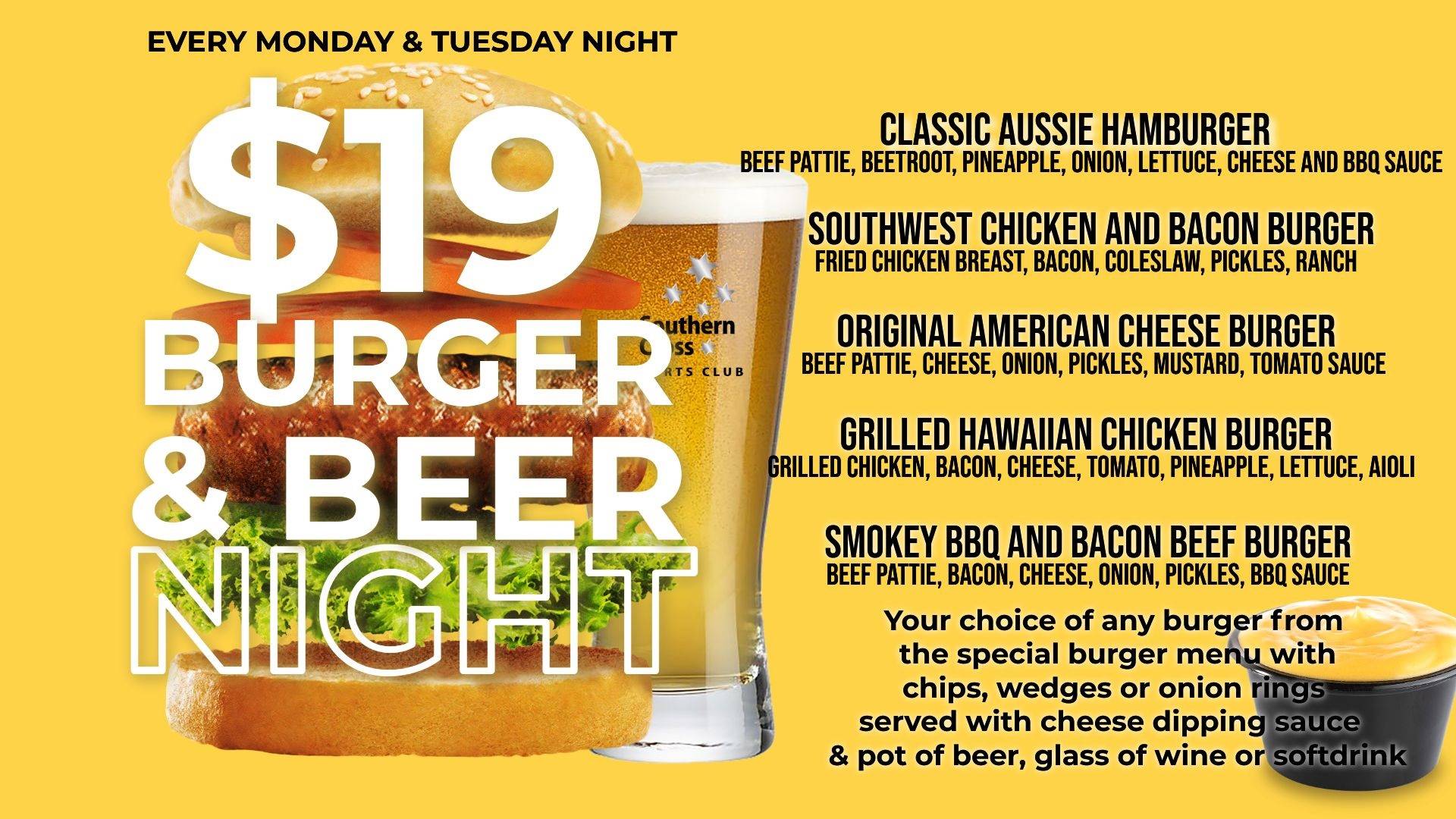 Menu at Southern Cross Sports Club, Upper Mount Gravatt, Corner of ...