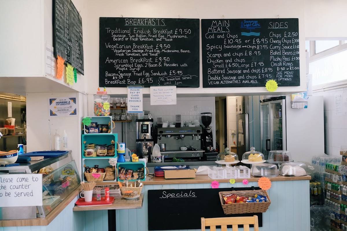 Menu at Sovereign Light Café cafe, Bexhill