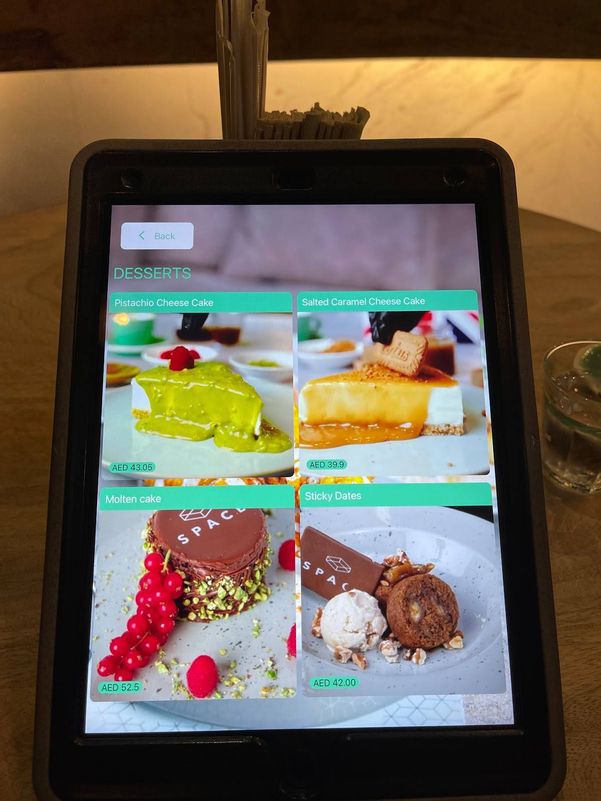 Menu at Space Cafe Ras al Khaimah, Ras Al-Khaimah