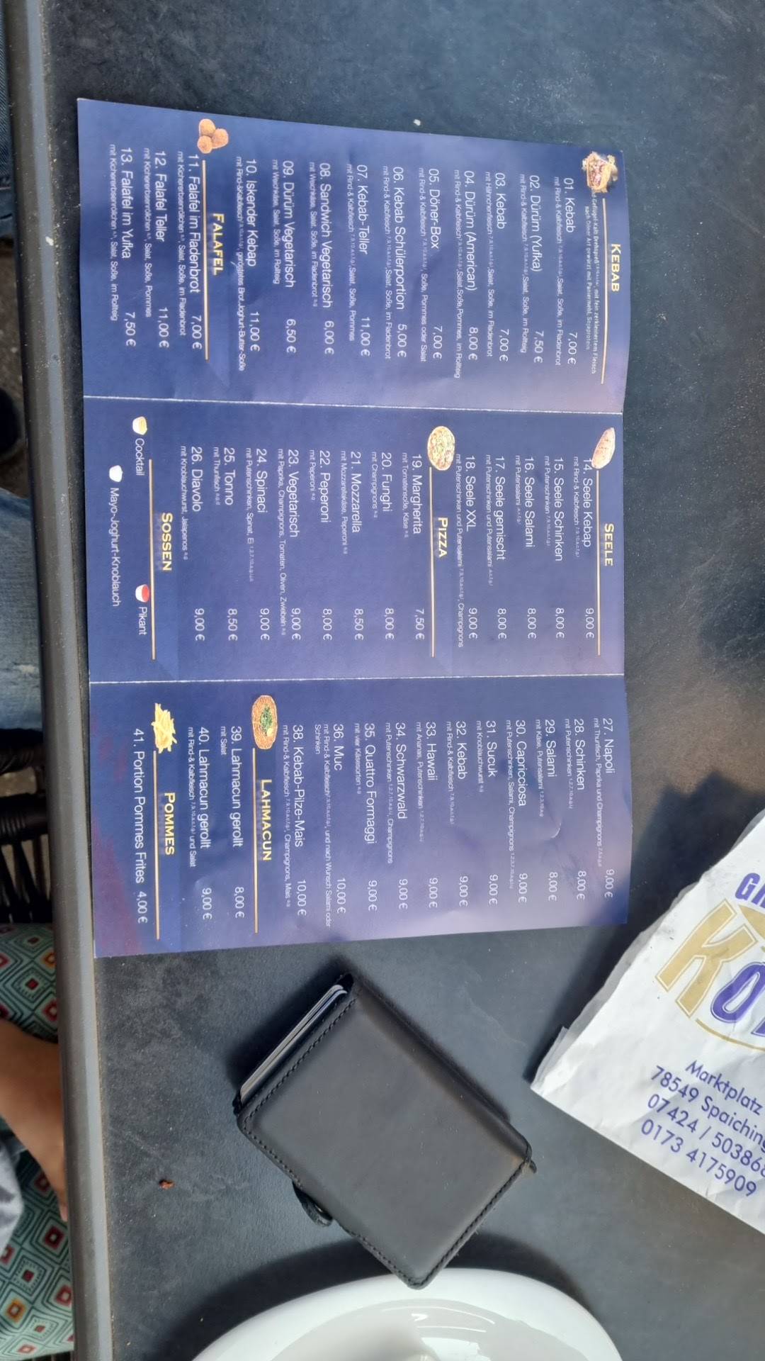 Speisekarte von Grillhaus Konak restaurant, Spaichingen