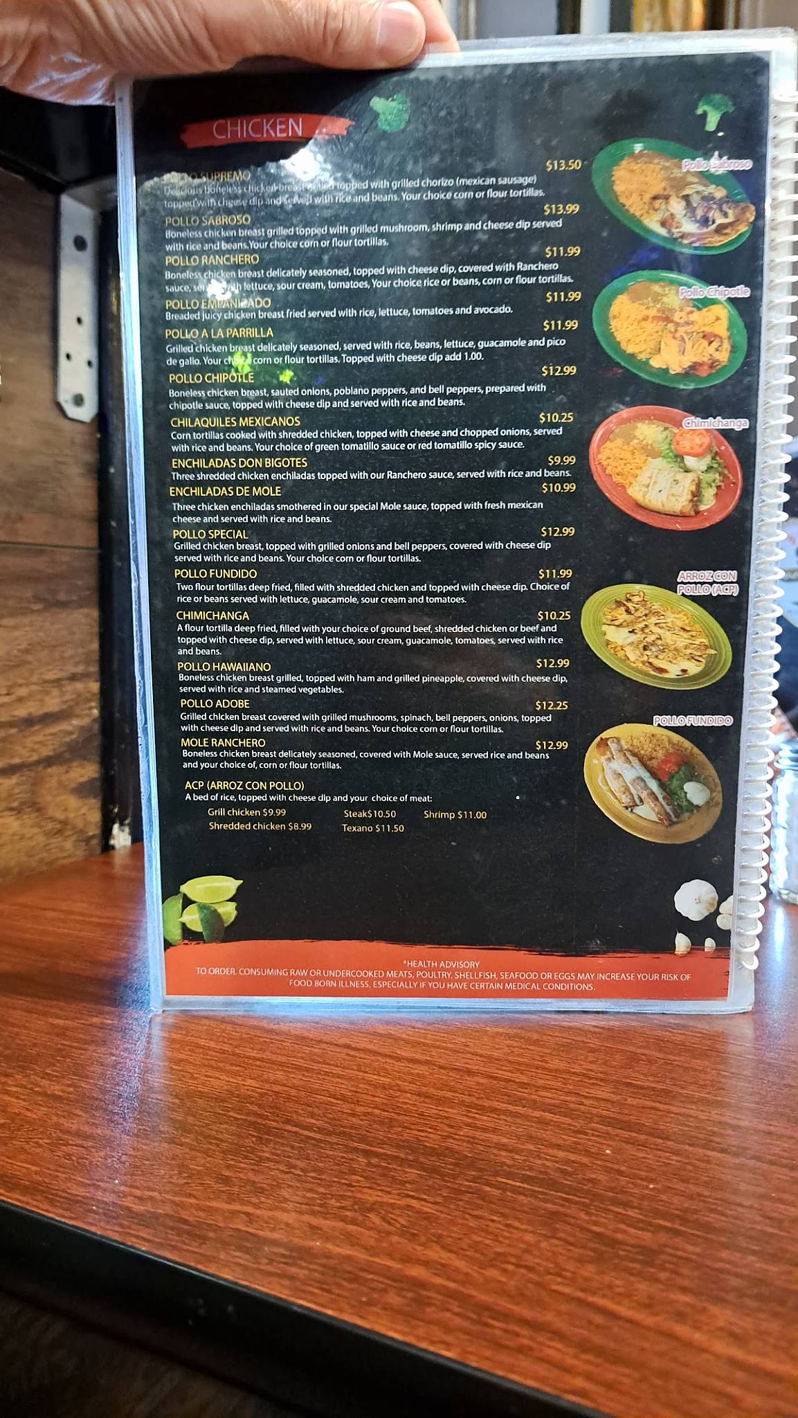 Menu at Don Bigotes Mexican Restaurant, Spartanburg, 508 Springfield Rd