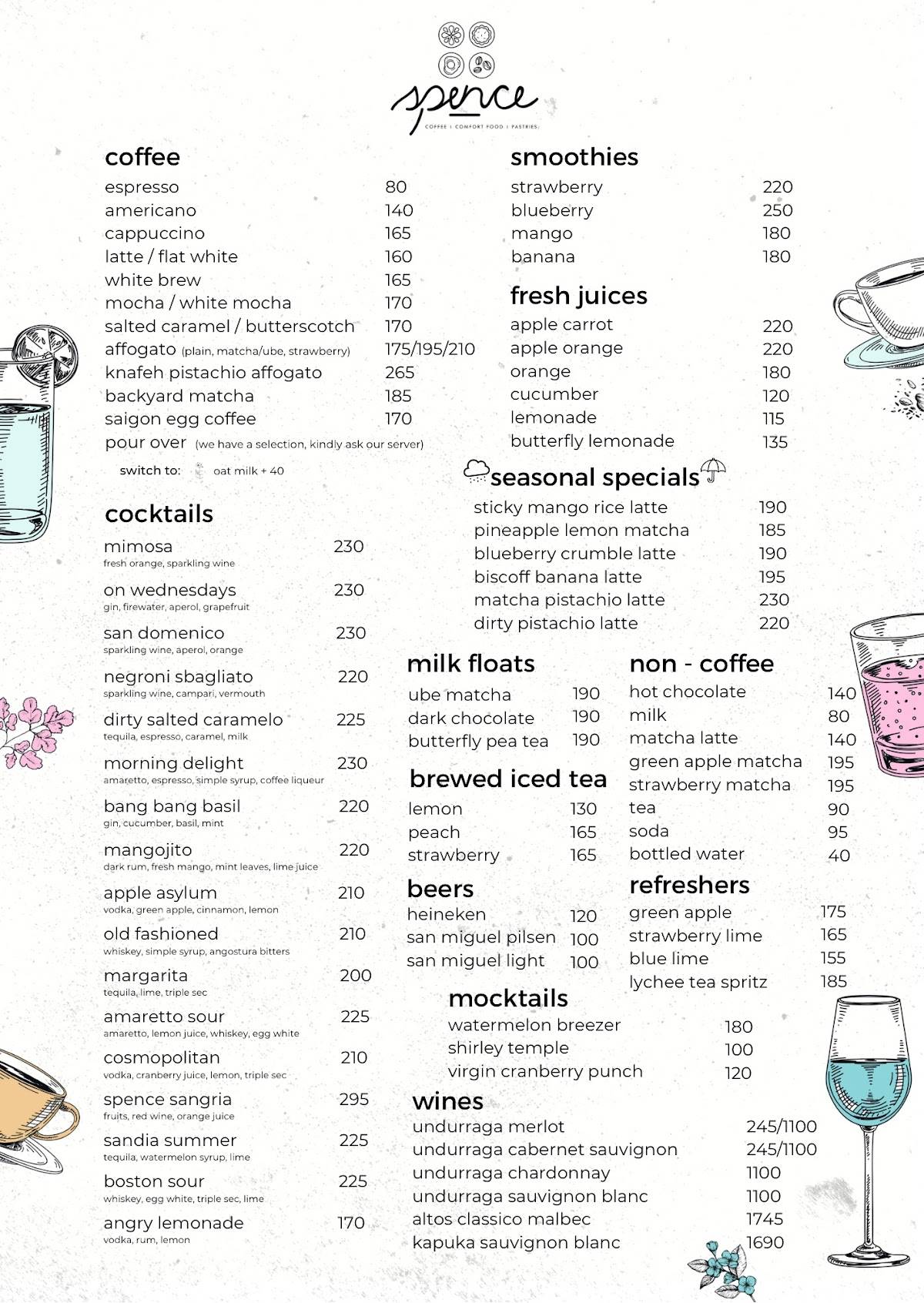Menu at Spence Cafe & Kitchen, Cebu City, Ground Floor Tower 2 Solinea ...