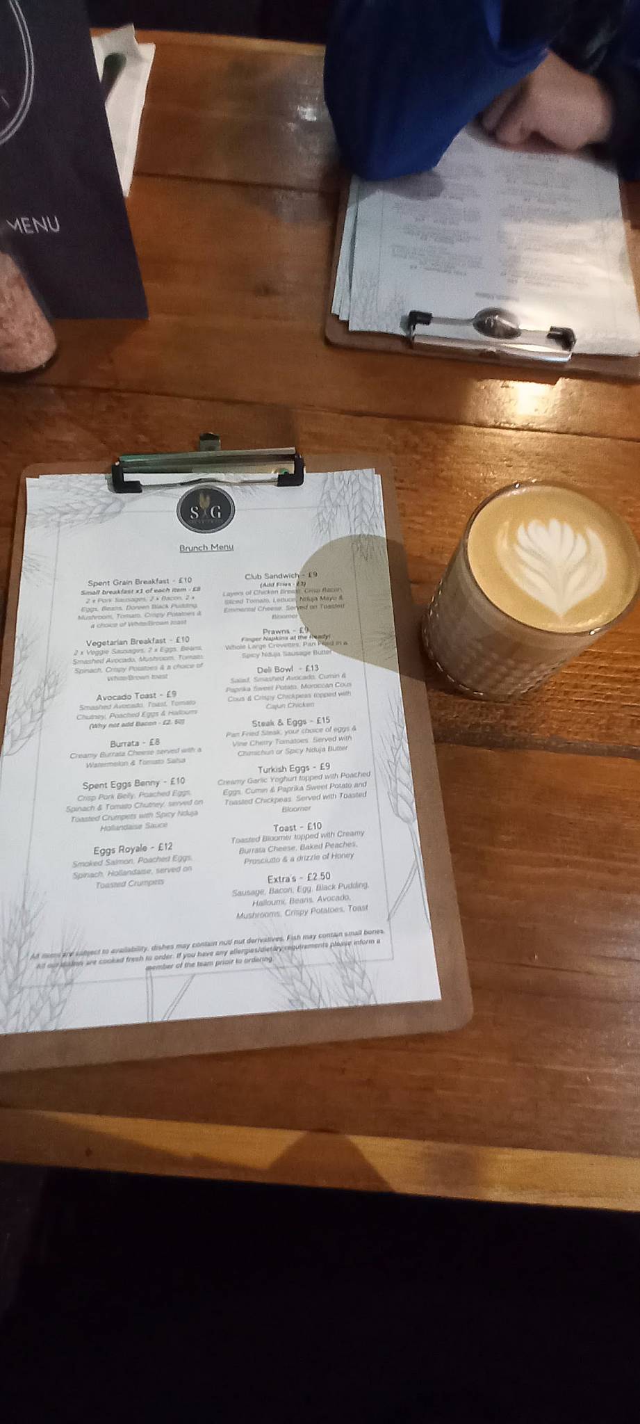 Menu at Spent Grain - Sunderland restaurant, Sunderland