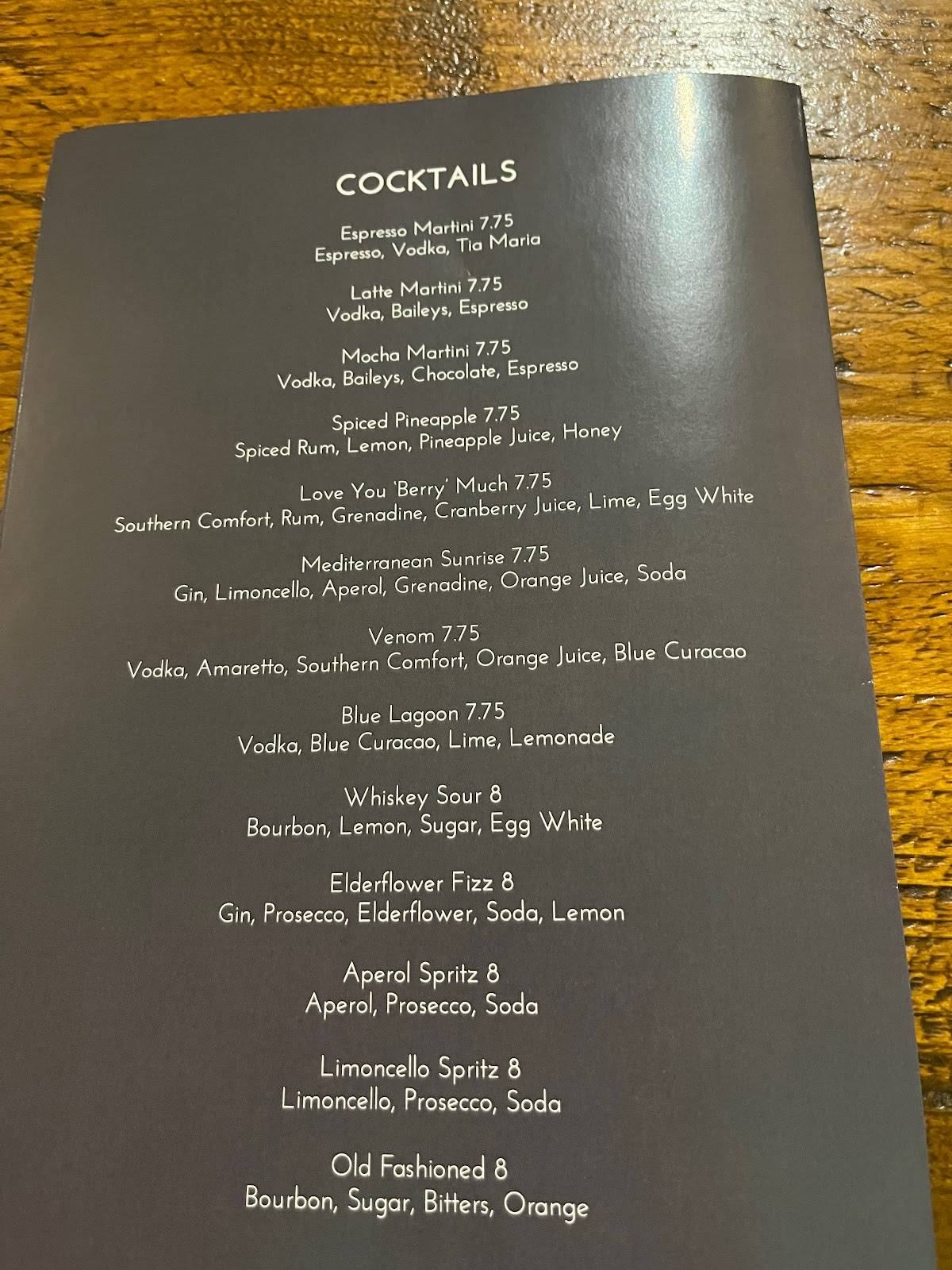 Menu at Spent Grain - Sunderland restaurant, Sunderland