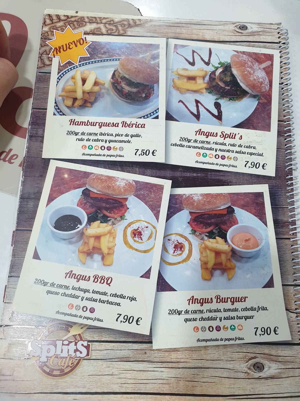 Carta de Splits Café Centro Comercial Las Arenas, Las Palmas de Gran ...