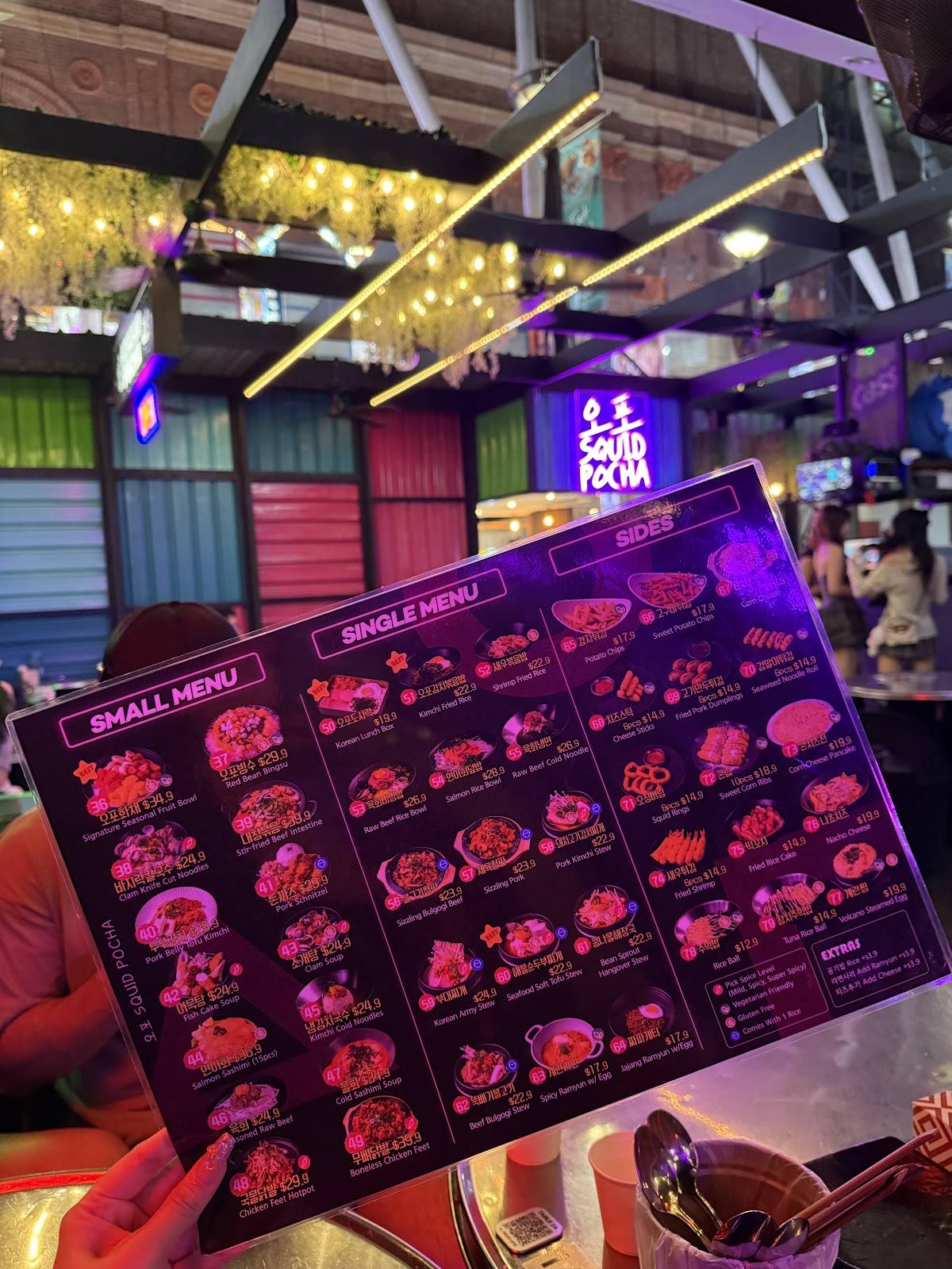 Menu at Squid Pocha × Chicken V restaurant, Haymarket