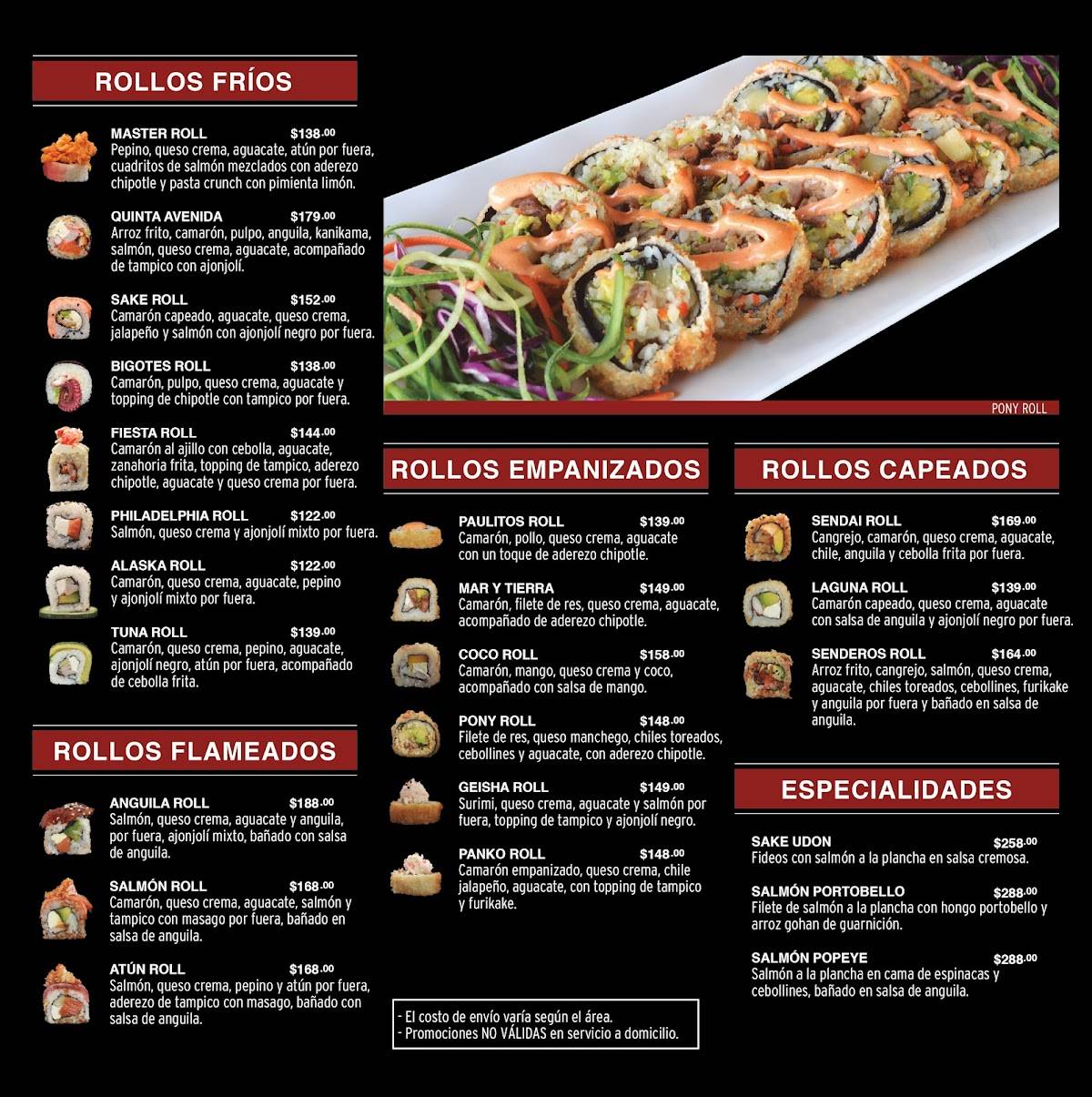 Carta del restaurante Sr Kimono, Torreón, Blvrd Independencia 3400
