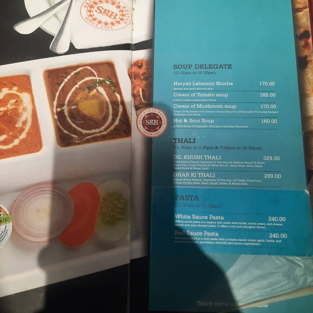 Menu at Sree Gupta Bhavan - SgB, Chennai, 111