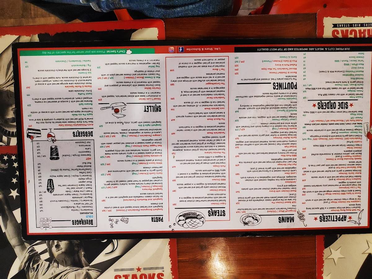Menu at Stacks And Racks, Mumbai