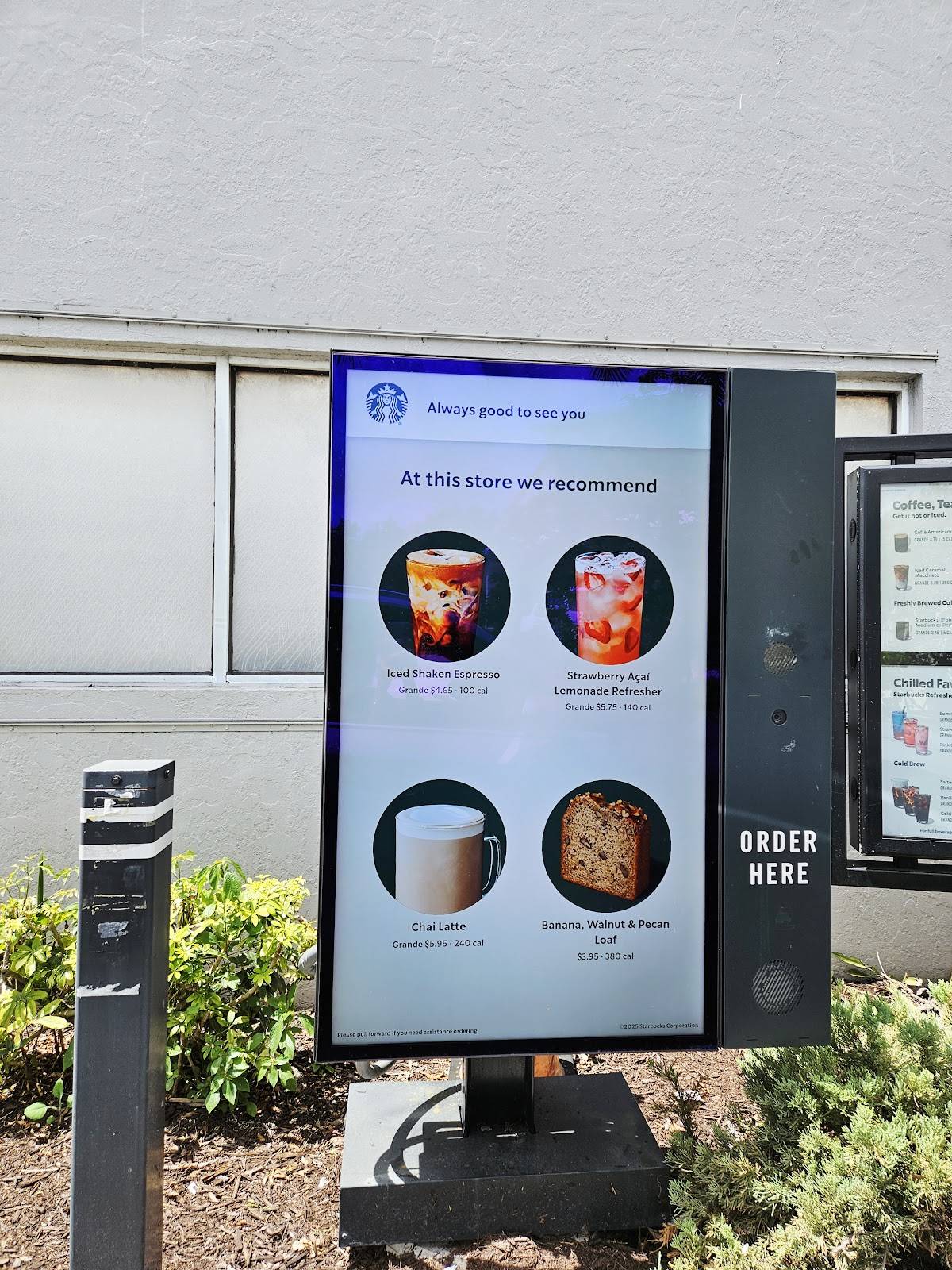 Carta del café Starbucks, Florida City, 76 E Palm Dr