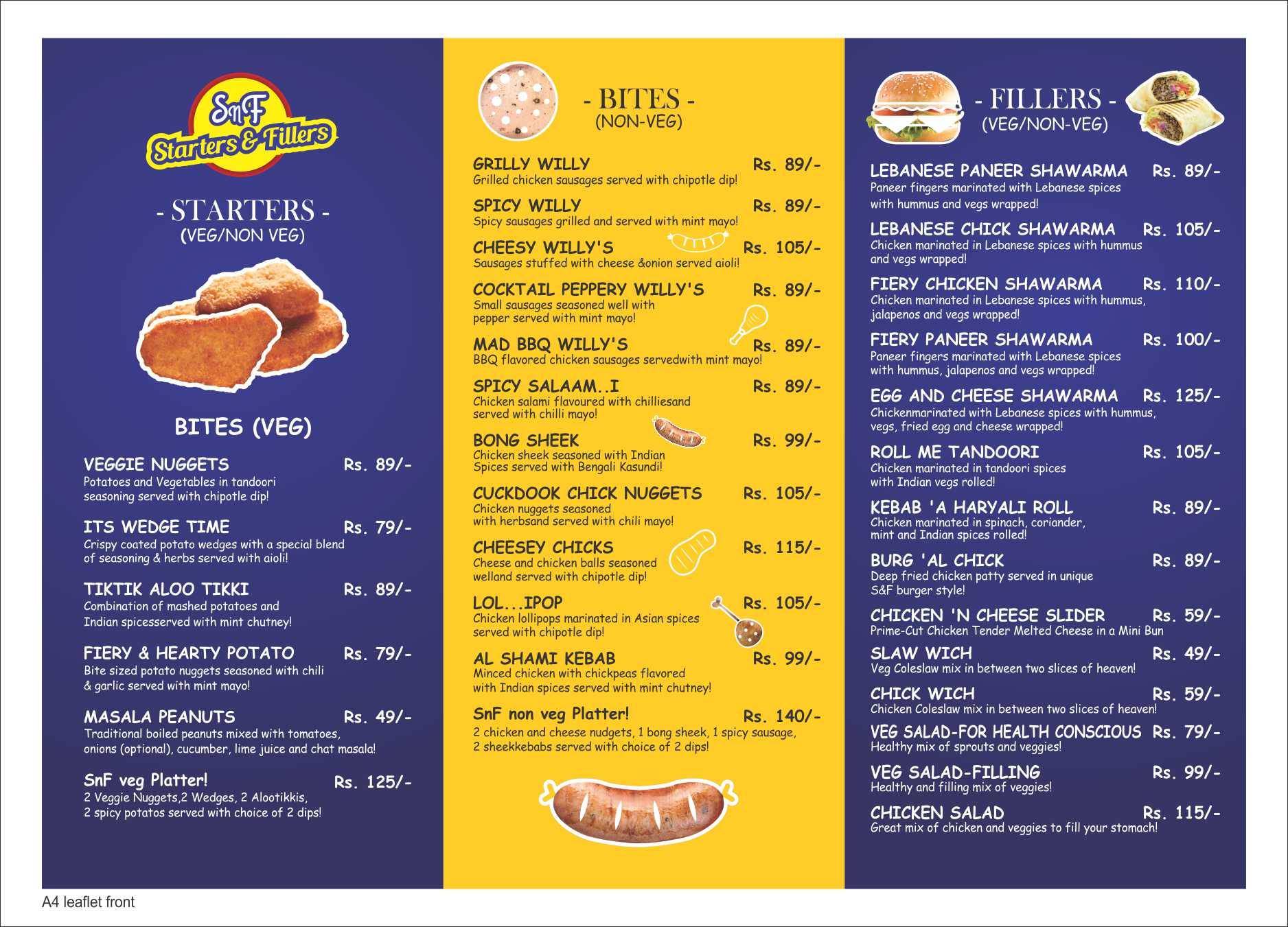 Menu at Starters & Fillers, Pune