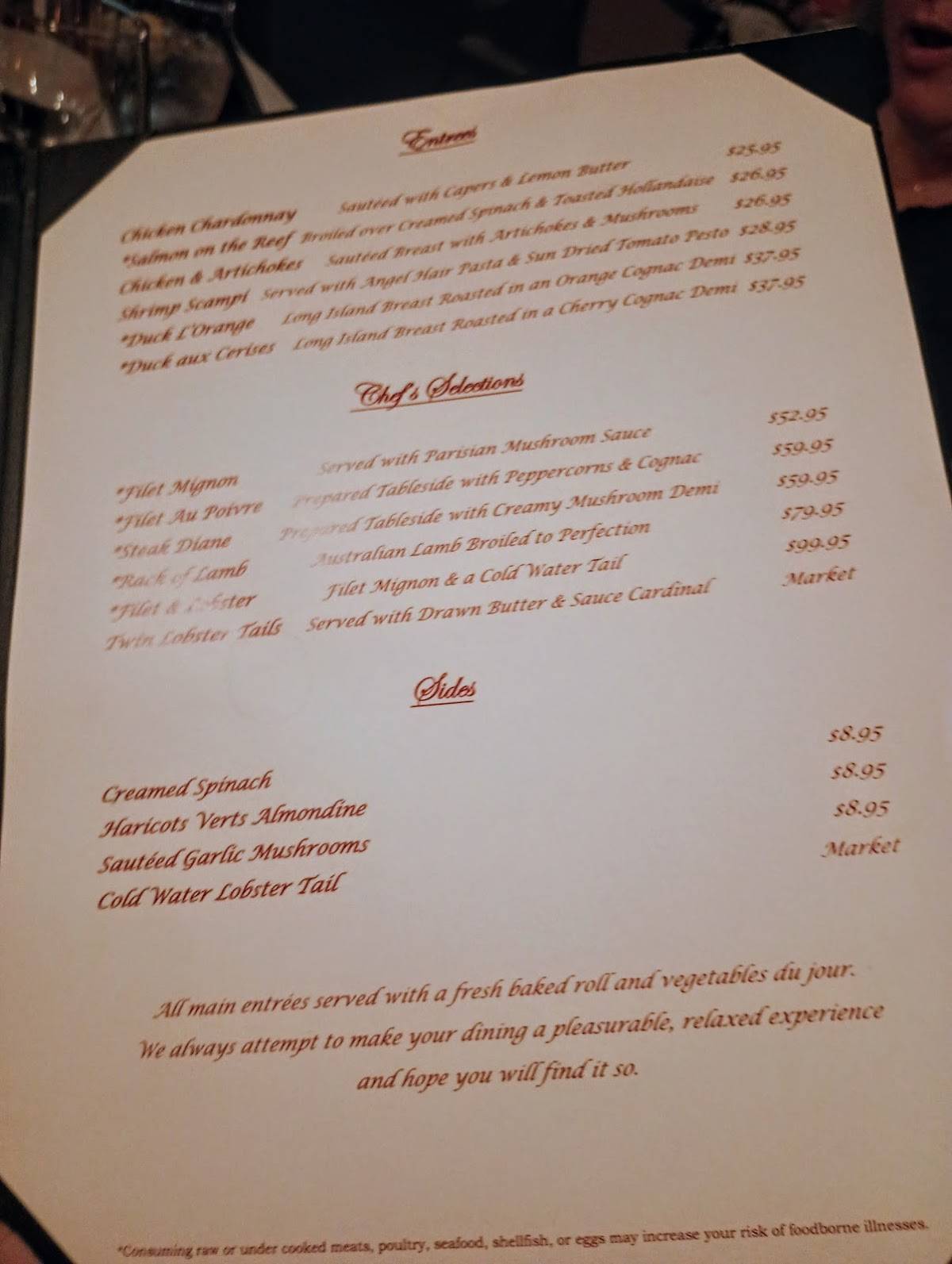 Menu at The Library Restaurant, Myrtle Beach, N Kings Hwy Unit D