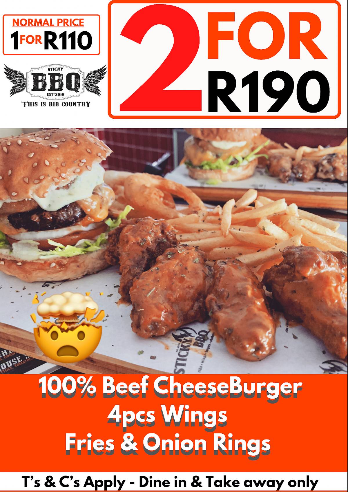 Menu au Nashville Hot Chicken, Rondebosch restaurant, Le Cap