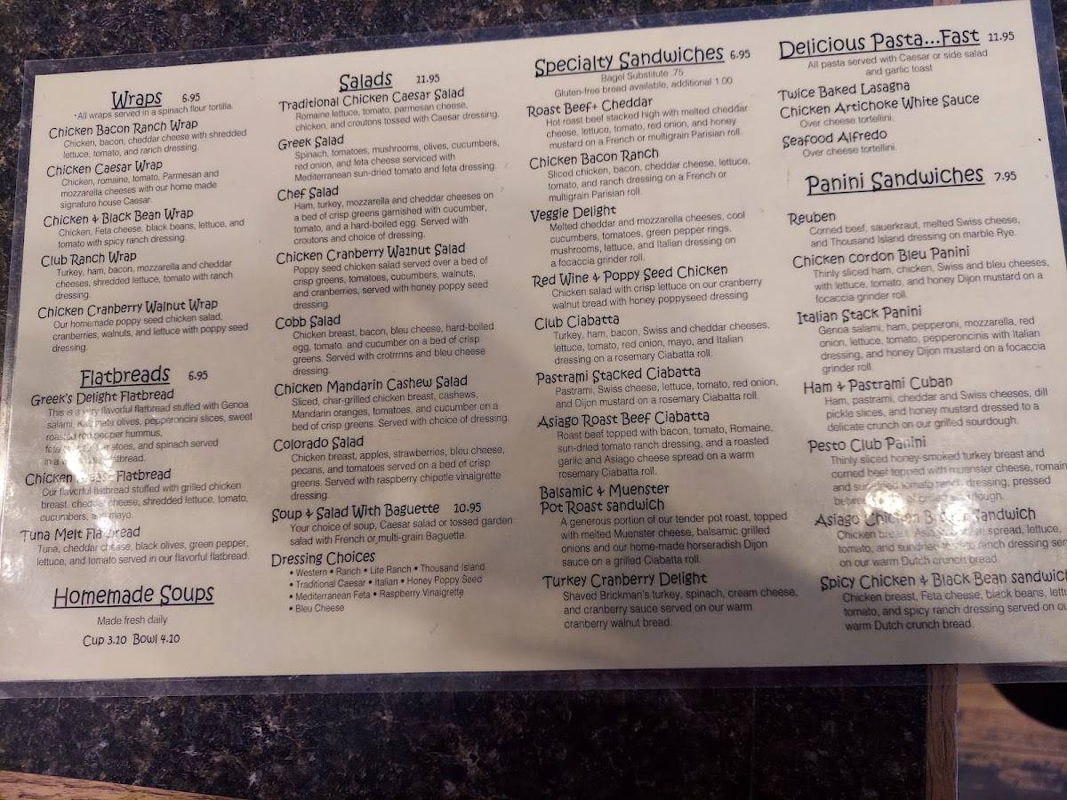 Menu at Stone Cup Coffee House & Stone's Deli, Escanaba