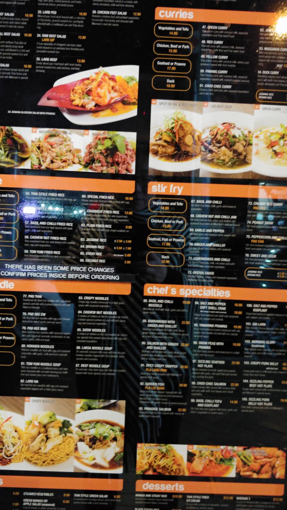 Menu at Maenam Lao & Thai Strathfield restaurant, Strathfield