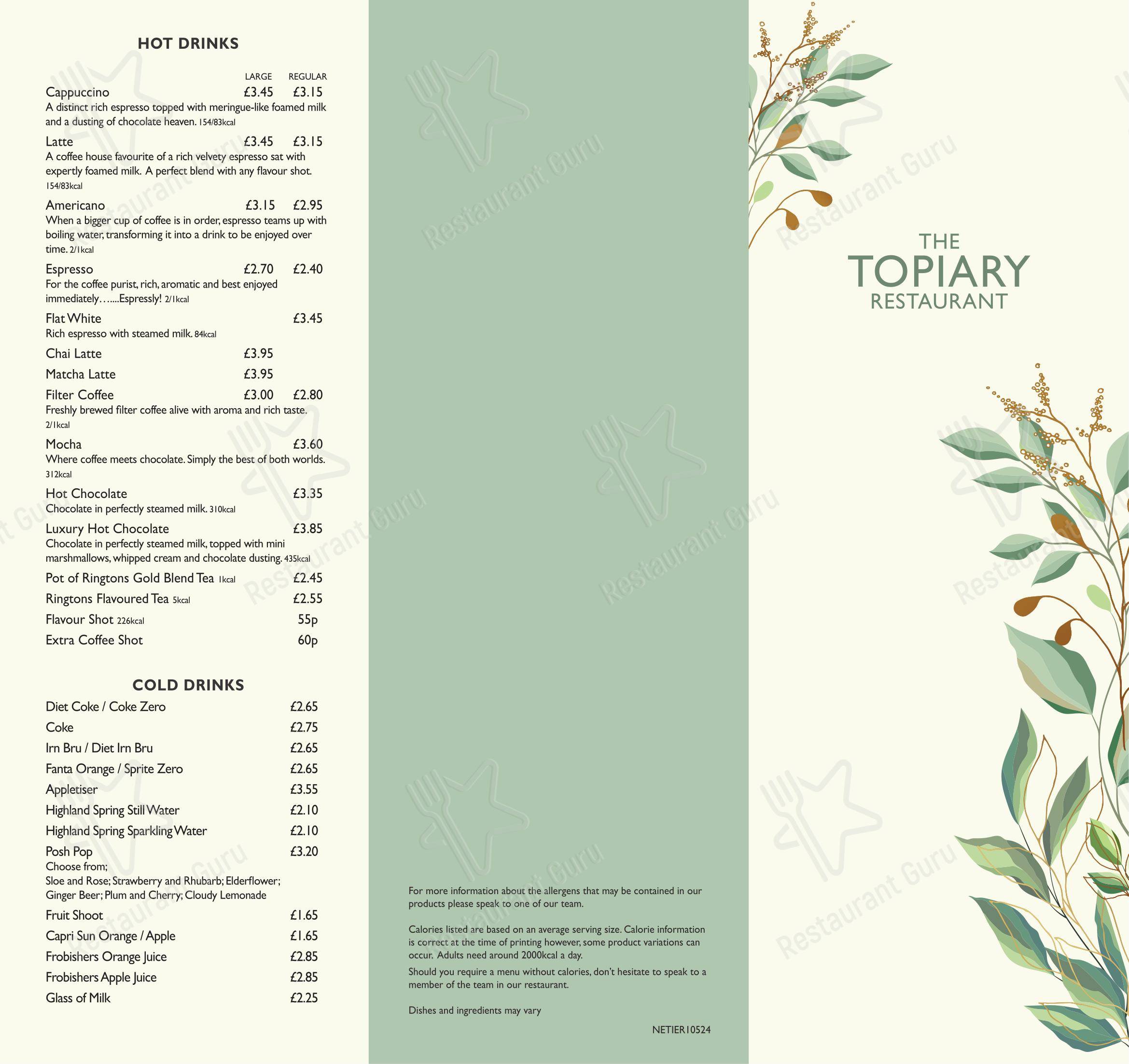 Menu at Strikes Garden Centre cafe, Stokesley