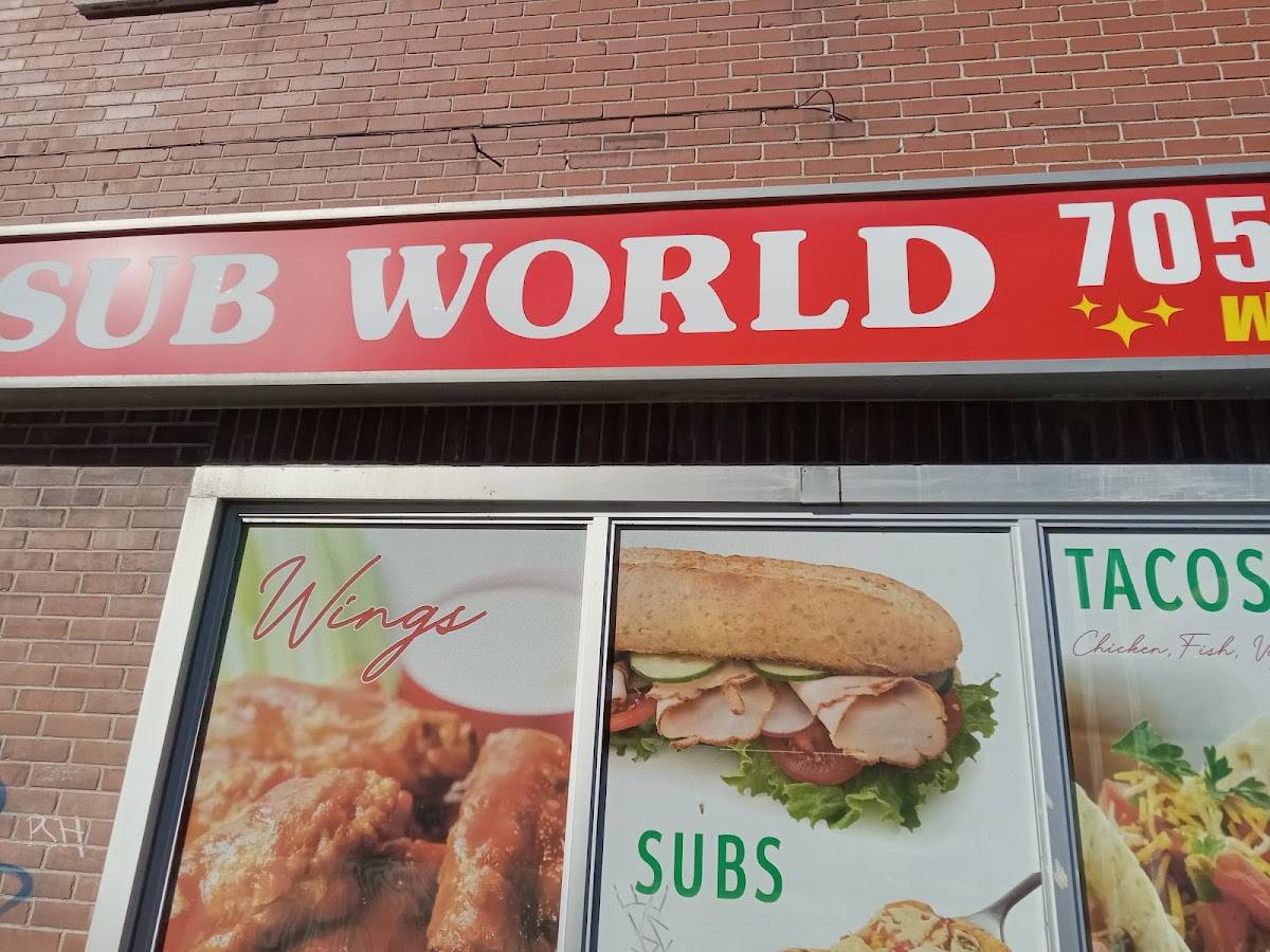 Menu at Sub World pizzeria, Sudbury