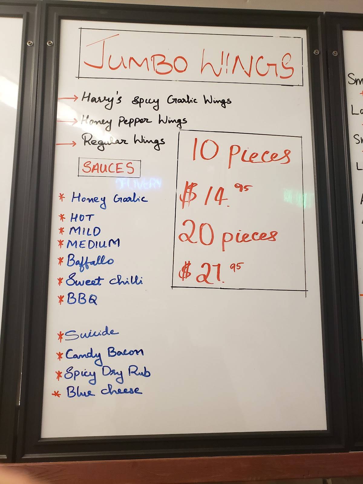 Menu at Sub World pizzeria, Sudbury