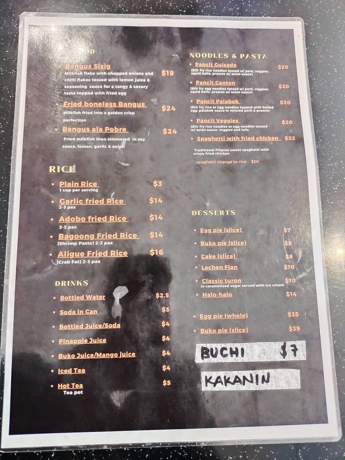 Menu at Super Rapsa restaurant, Dandenong