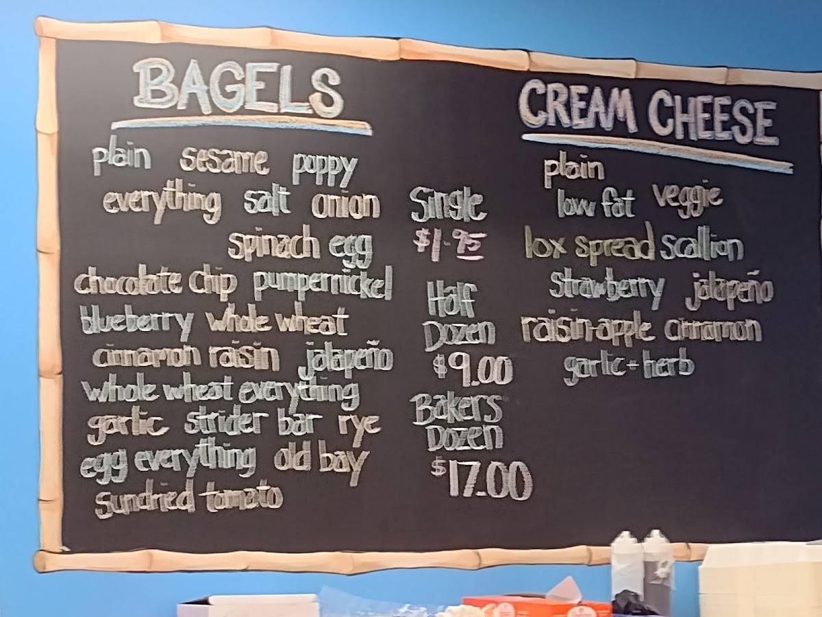 Menu at Surf Bagel Lewes cafe, Lewes