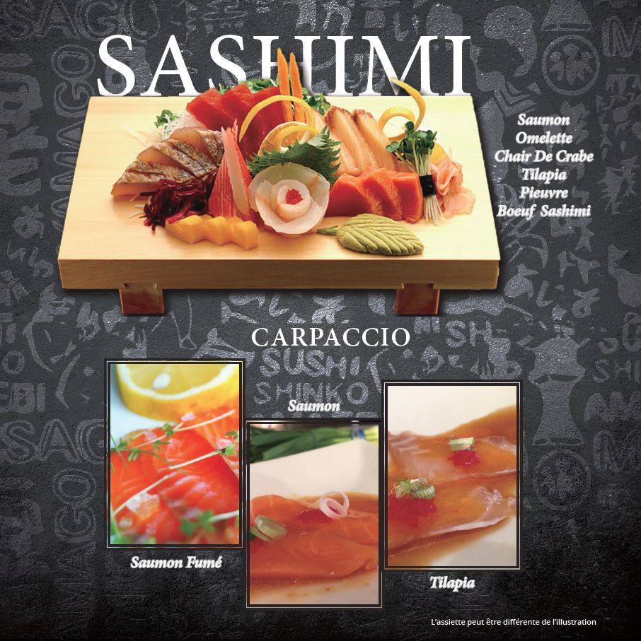 Menu au Sushi Matsu restaurant, Saint-Hyacinthe