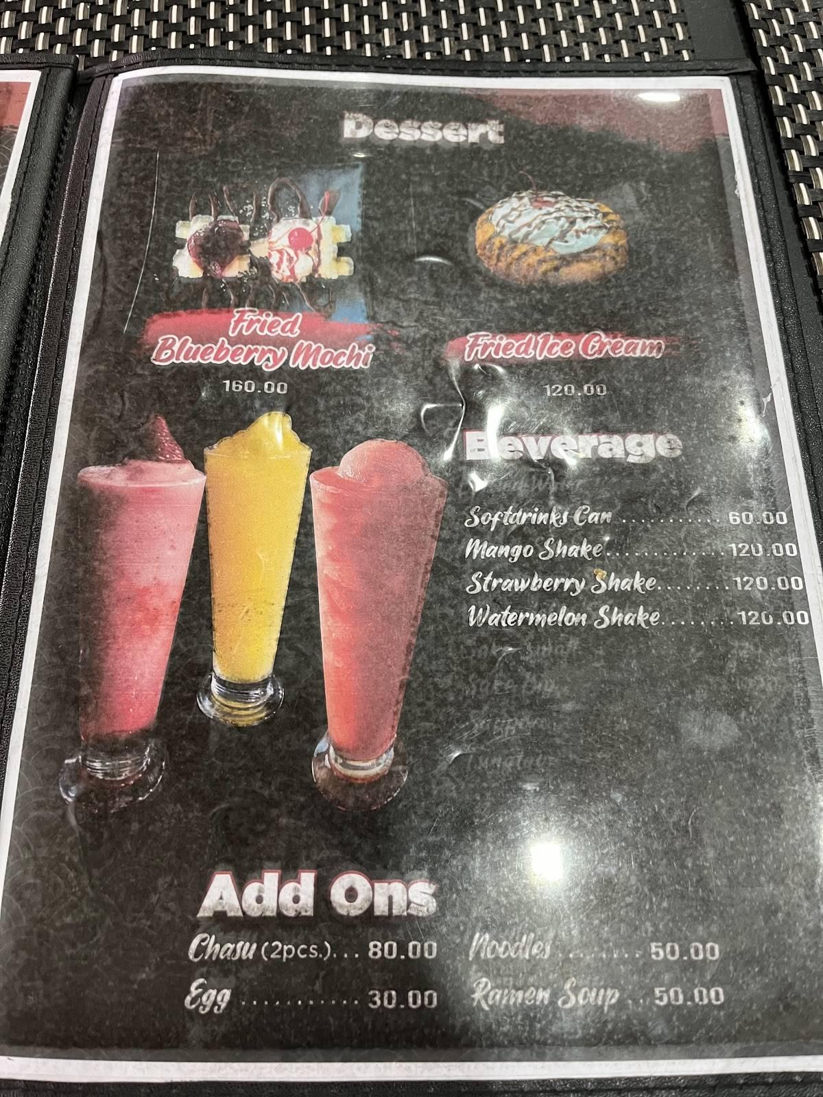 Menu at Suteki Japanese Restaurant, Dasmariñas